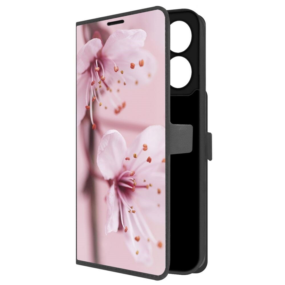 Чехол-книжка Krutoff Eco Book для Xiaomi Redmi 13C Весна (черный)