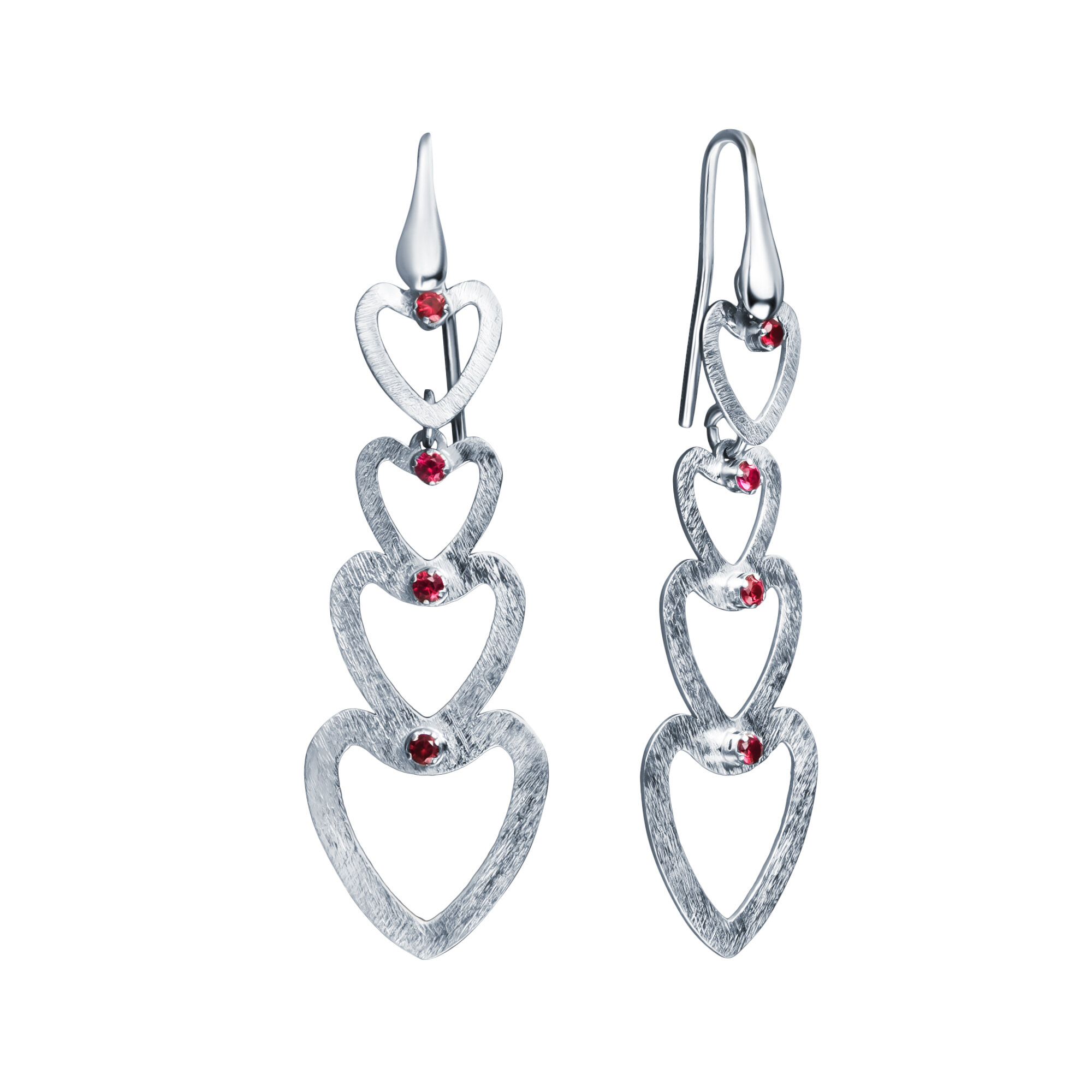 Серьги ELEMENT47, серебро, 925 проба, фианит
