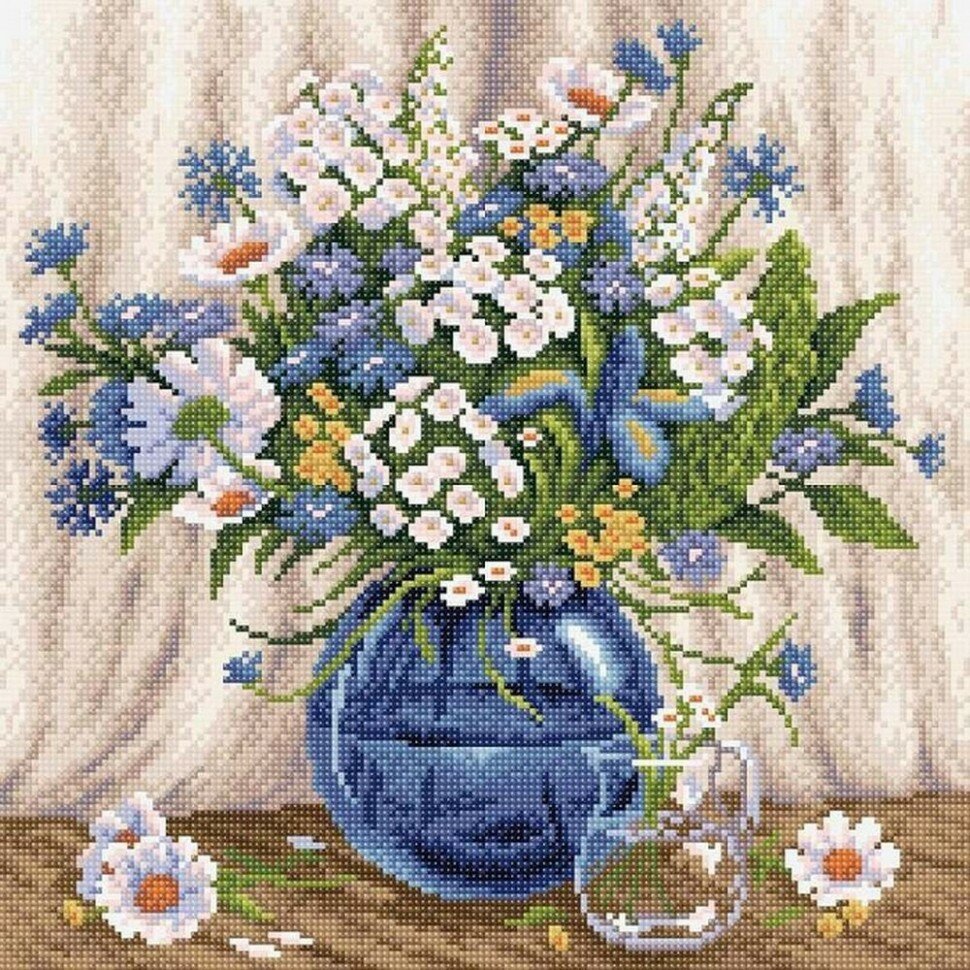 Набор Brilliart #МС-006 Полевое раздолье, Алмазная Мозаика, 38 x 38 см