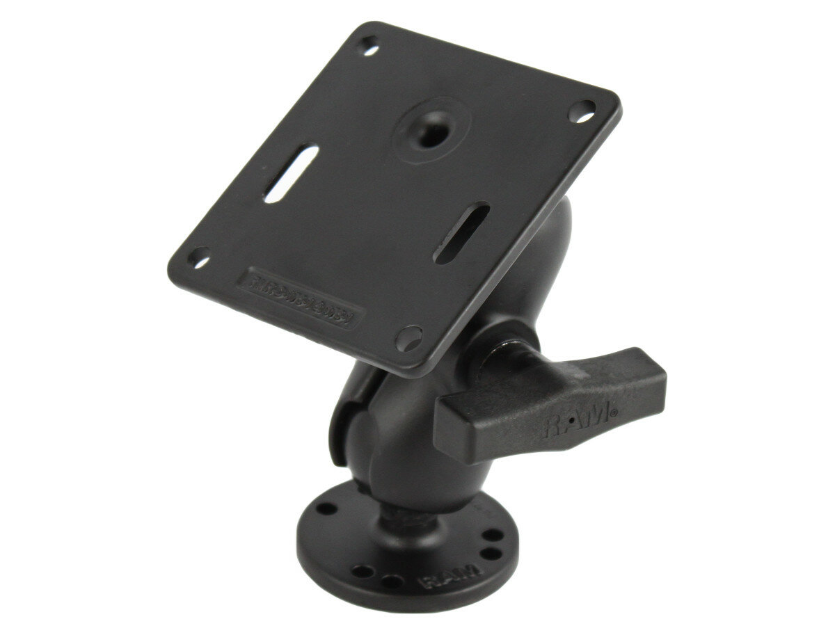 RAM-101U-B-2461 крепление RAM площадка VESA 75 мм короткая 90 мм муфта, шар 38 мм (1,5")