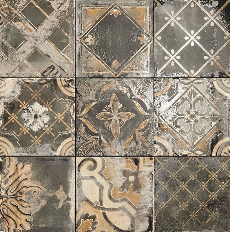 Керамическая плитка Mainzu Ricordi Venezziani Nero PT02996 настенная 20х20 см