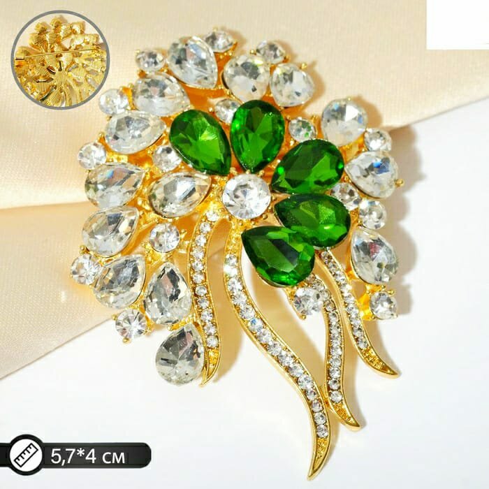 Брошь, стразы