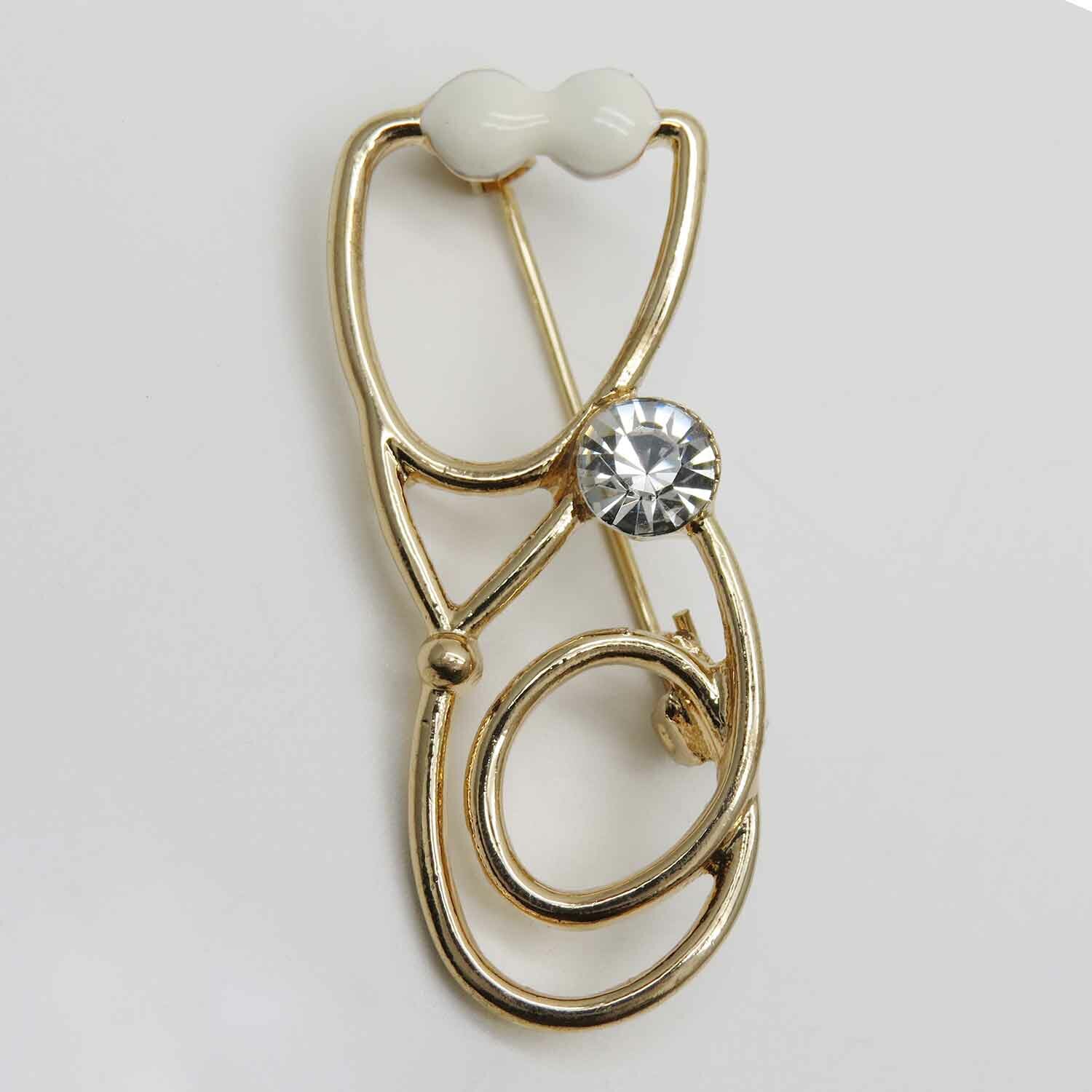 Брошь, эмаль, стразы