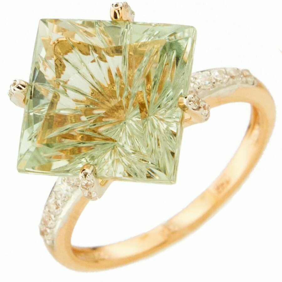 Кольцо, красное золото, 585 проба, аметист