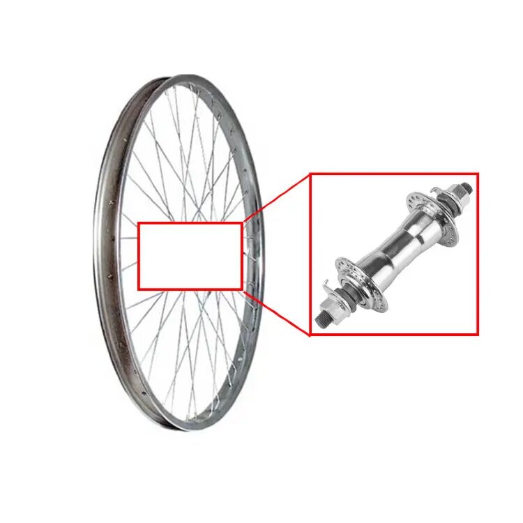 Обод 24" передний TRIX втулка под гайку