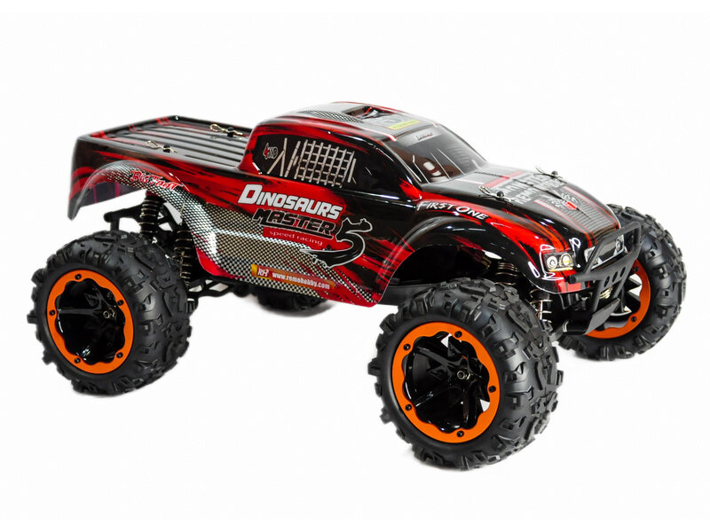 Радиоуправляемый монстр Remo Hobby Dinosaurs Master Brushless (красный) 4WD 2.4G 1/8 RTR