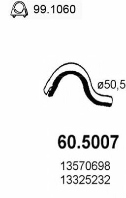 Часть глушителя 4-ая, 605007 ASSO 60.5007