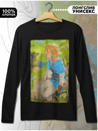 Лонгслив черный Игры The Legend of Zelda Tears of the Kingdom (Зельда ...