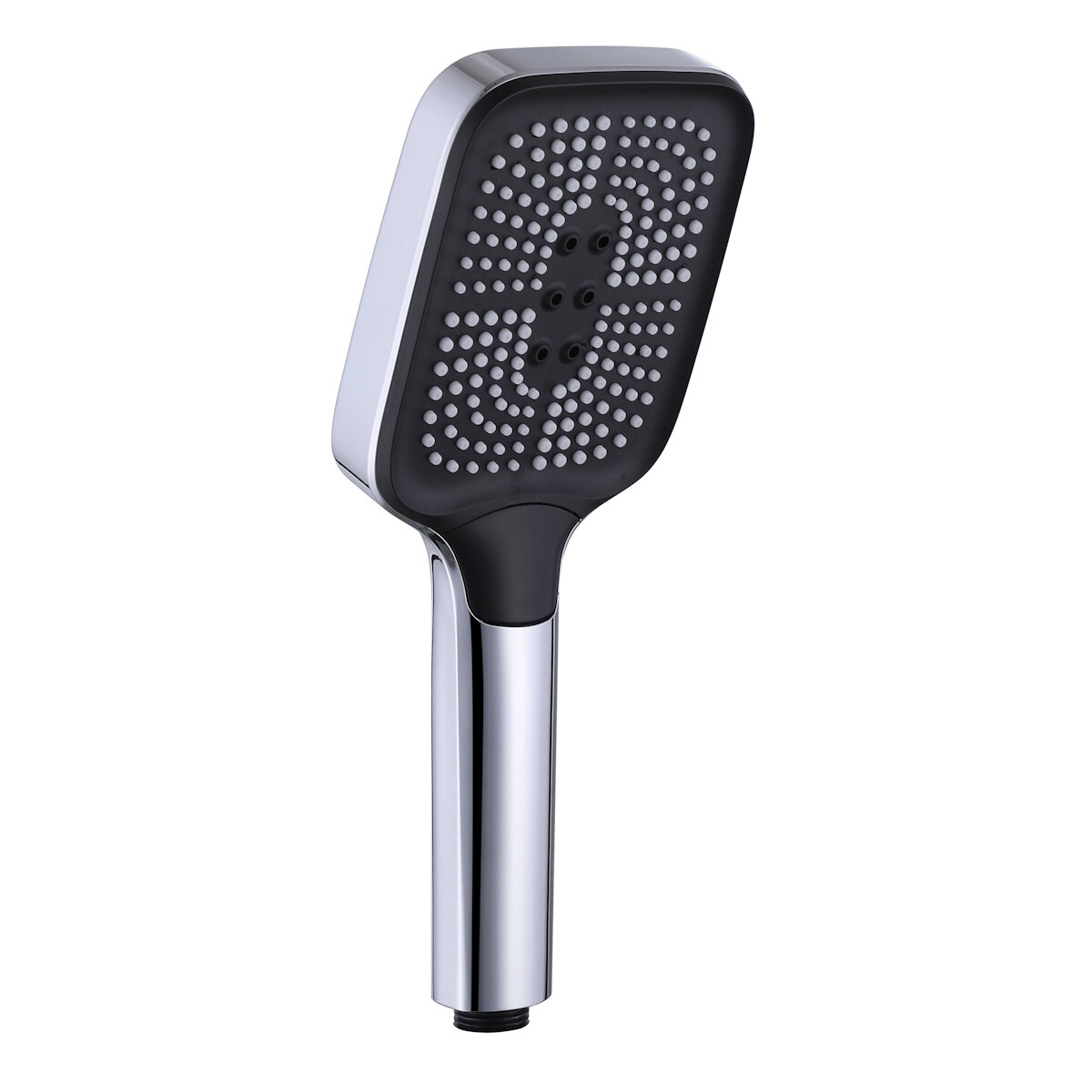 Лейка душевая 3-х режимная с силиконовыми форсунками, диаметр 100мм ABS-пластик ELGHANSA PK-045, хром/черный