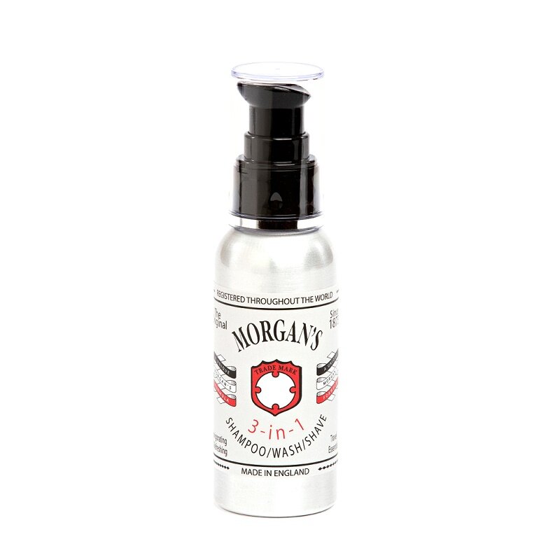 Morgans Pomade 3 in 1 Shampoo, Wash and Shave Шампунь Великобритания 100 мл