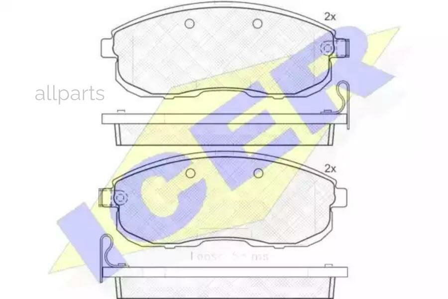 ICER 181882 181882 колодки дисковые передние!\ Suzuki SX4 1.6i VVT/1.9DDiS 06>