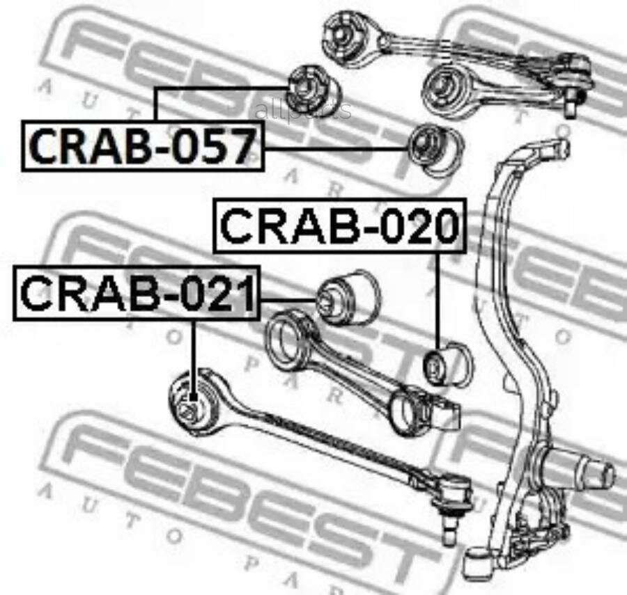 FEBEST CRAB-057 сайлентблок переднего верхнего рычага