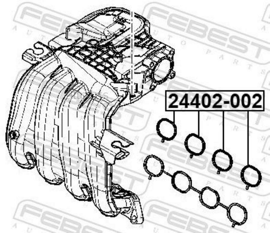 FEBEST 24402-002 прокладка впускного коллектора RENAULT DUSTER 2009.11-2018.08 [EU]