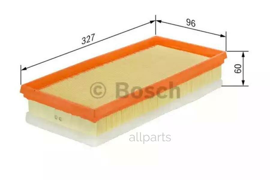 BOSCH F026400377 Фильтр воздушный DACIA: DOKKER 1.6i/1.6LPG mtrs. K7M812/K7M828 12-, LODGY 1.6i/1.6LPG mtrs. K7M812/K7M828 12-, SANDERO II 1.6i mtr. K7M812 12-