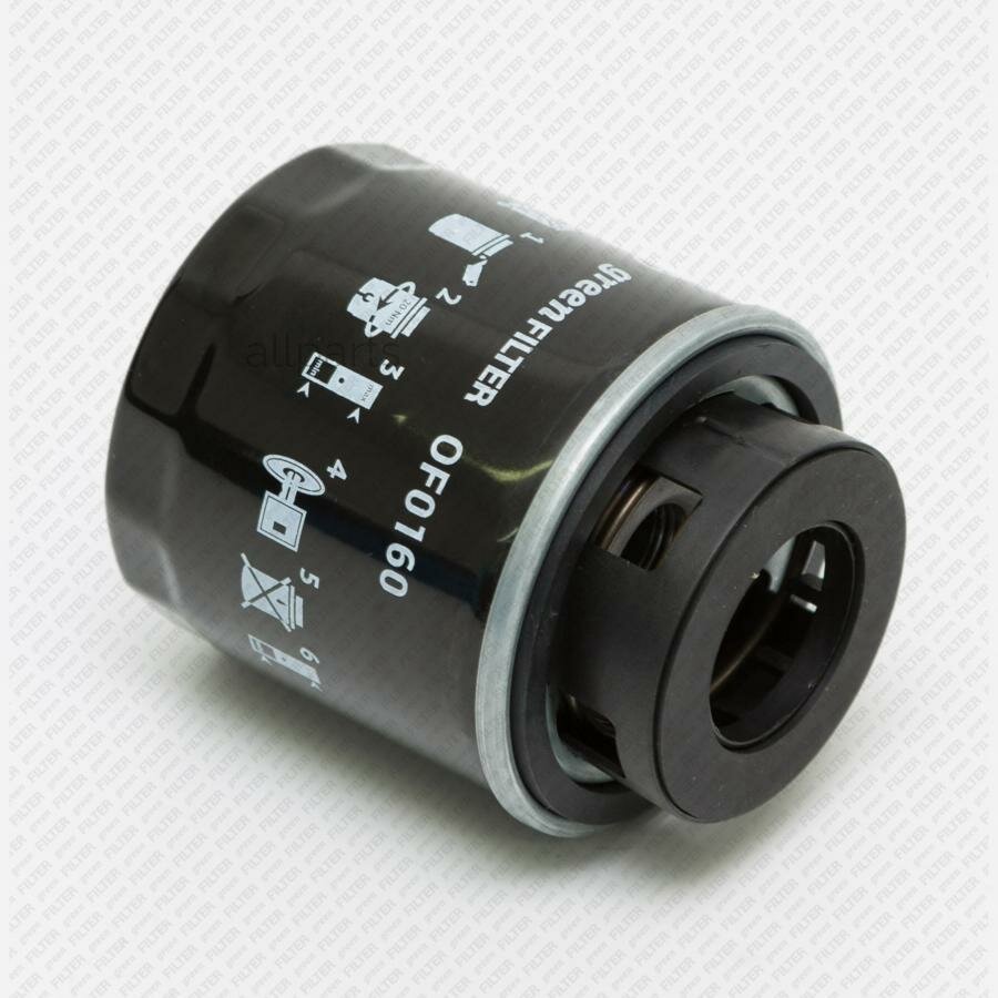 GREEN FILTER OF0160 фильтр масляный AUDI A3 1.4 07- SEAT ALTEA 07-, IBIZA SKODA OCTAVIA, SUPERB VW GOLF V, VI , EOS 08-