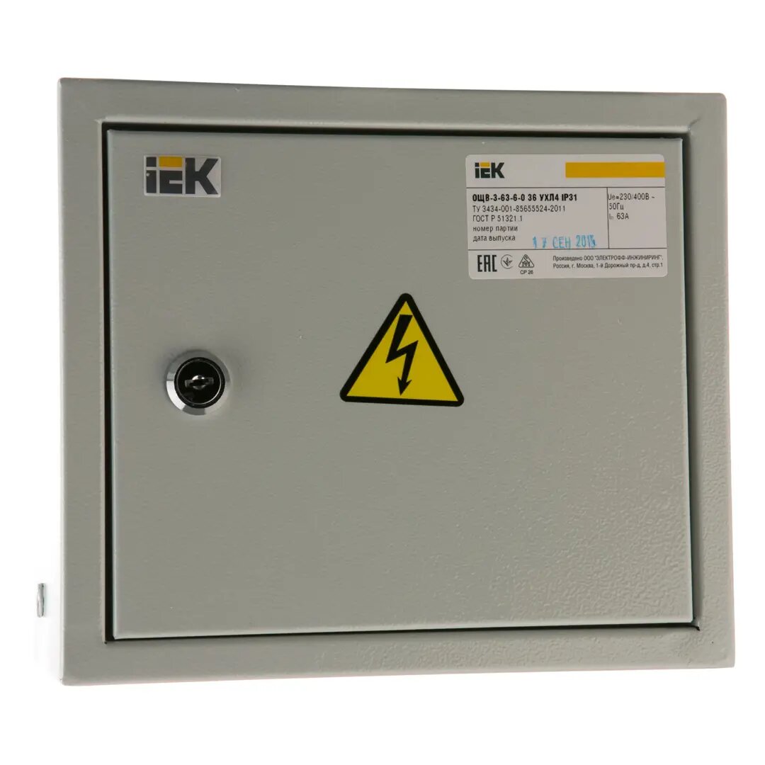 Щит металлический IEK ОЩВ-3-63-6-0 36 УХЛ4 IP31 6 модулей — купить по ...