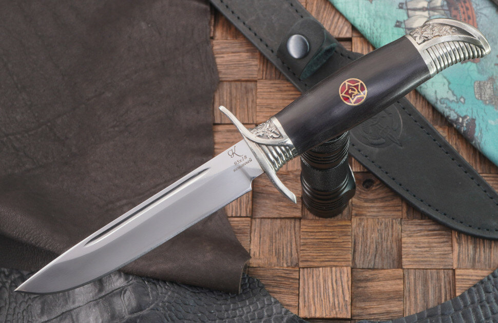 Ножевая Мастерская нож НКВД (95х18, граб, мельхиор)