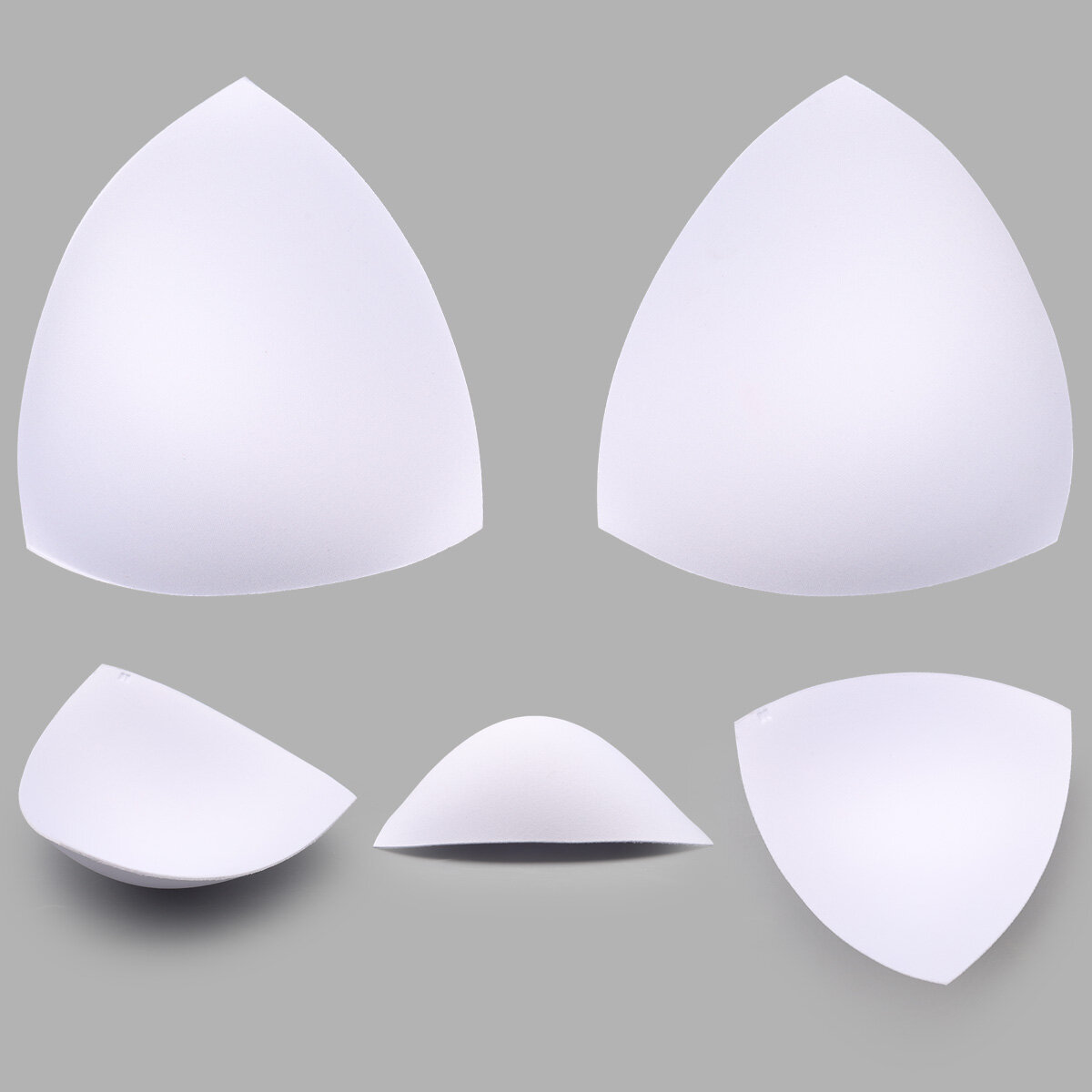 Чашечки для бюстгальтера треугольные без уступа, с равномерным наполнением, FN-20, размер 2 (90-95) (001 белый), 1 пара