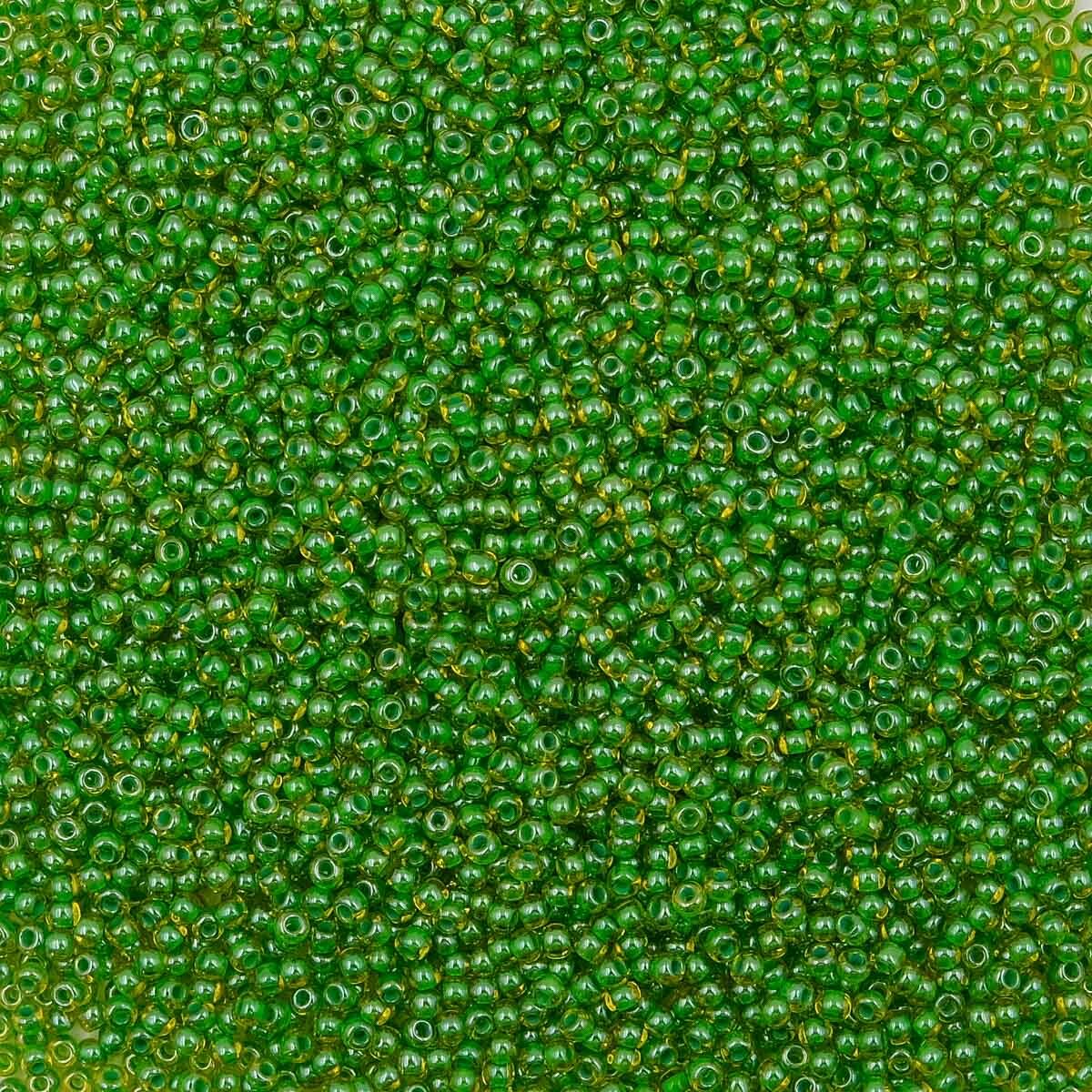 Бисер Preciosa 10/0 (2,3 мм), прозрачный с цветным центром, 50 г, цвет № 81358