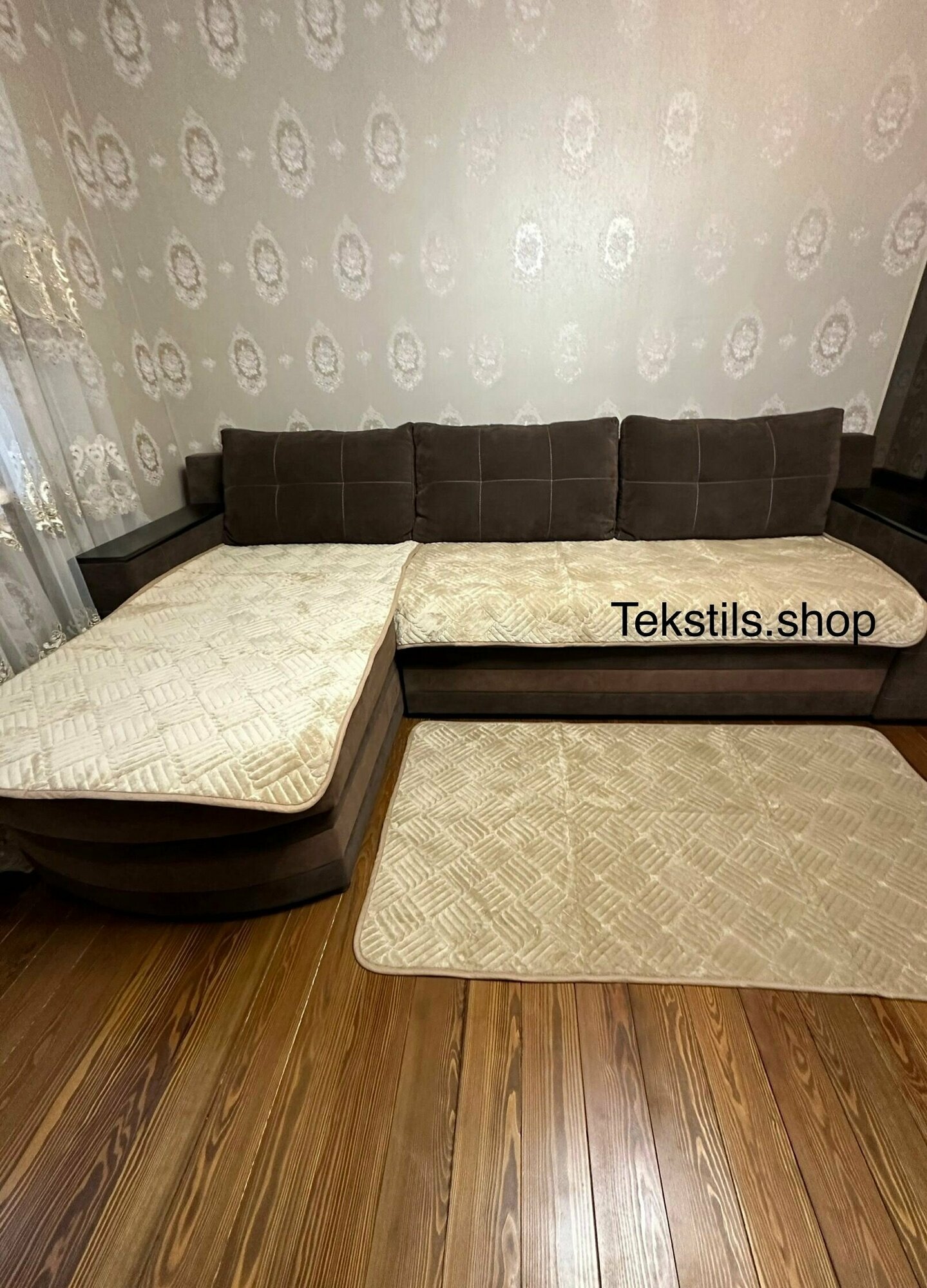 Накидка на угловой диван , накидки на диван 2 кресла