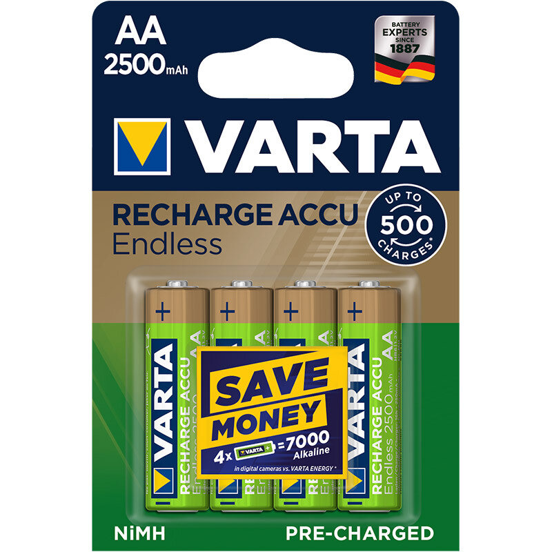 Аккумуляторы (4шт) VARTA HR6 AA Ni-MH 2500mAh ENDLESS 56686