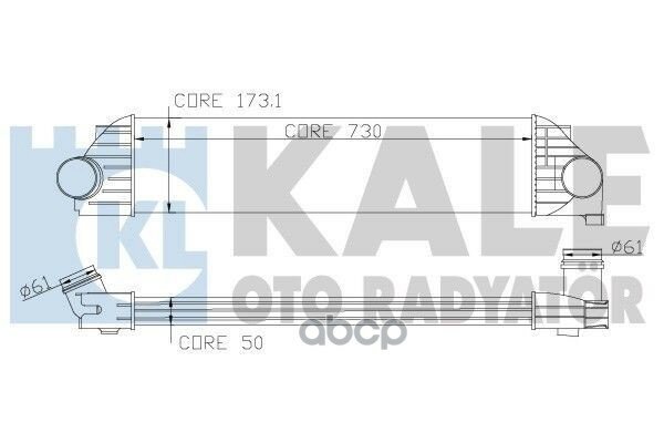 Радиатор интеркулера для а/м Renault Master (10-) 2.3D паяный KALE арт. 345035