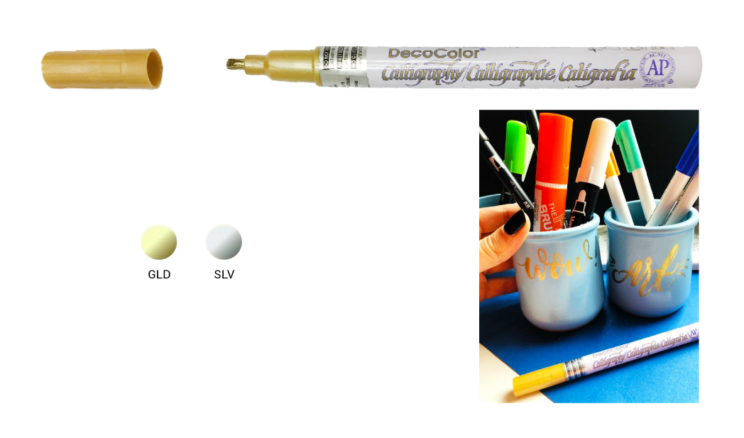 MARVY UCHIDA Лаковый маркер MARVY UCHIDA с каллиграфическим наконечником 1-2,5мм Золотой MAR125/GLD