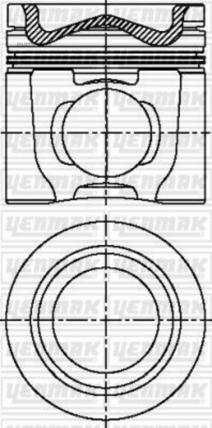 3104089000 YENMAK Поршнекомплект Volvo D13A