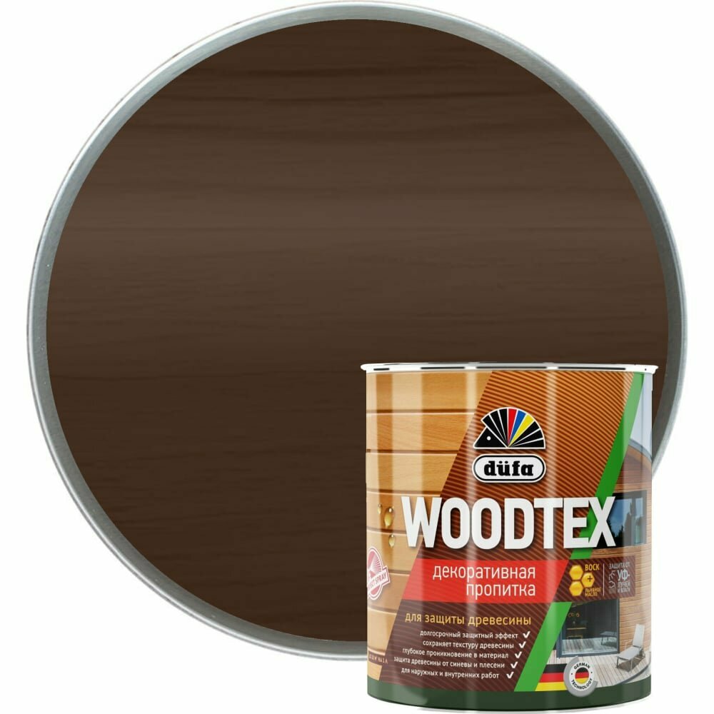 Пропитка Dufa Wood Tex венге, 0.9 л Н0000006317, деревянная