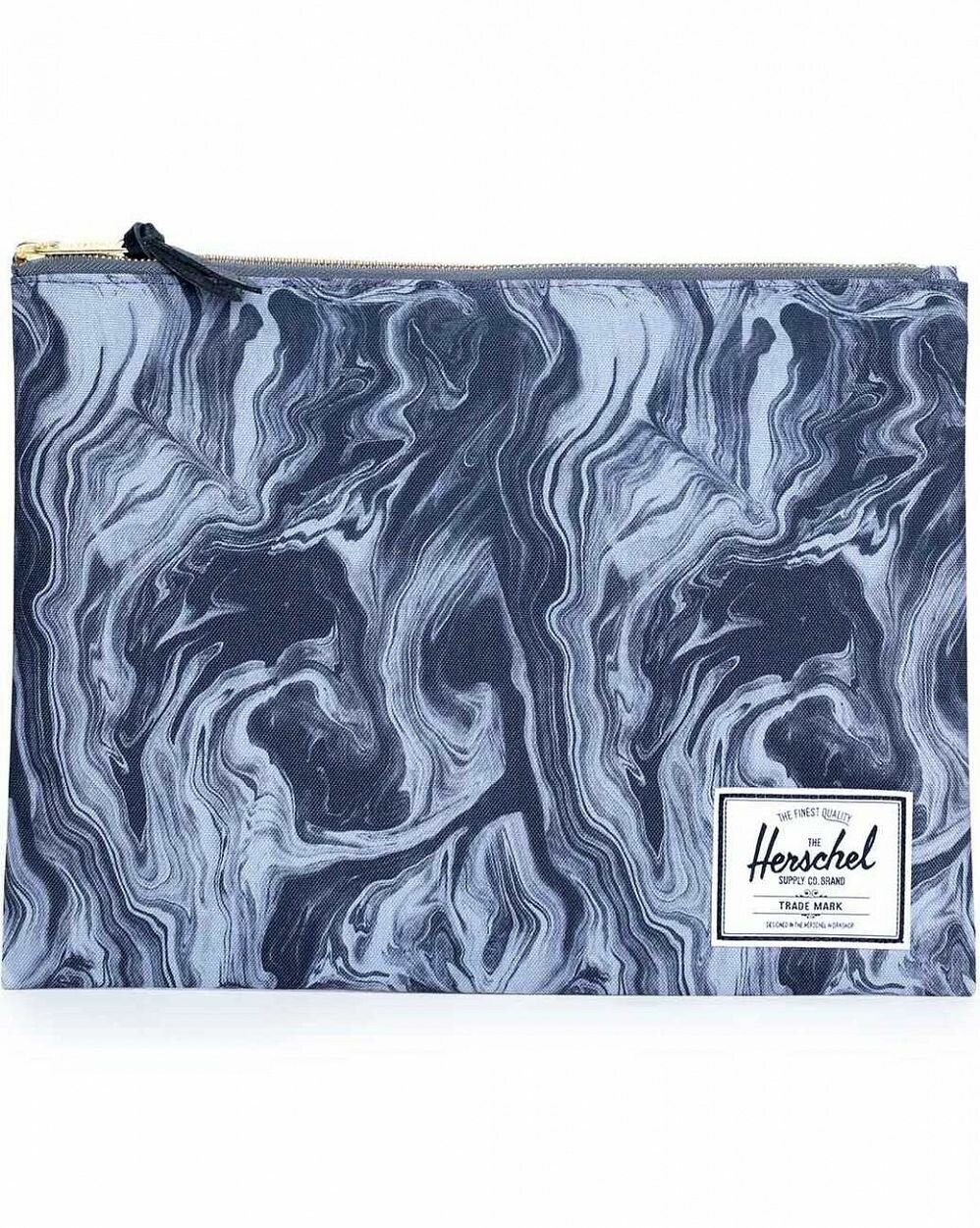 Сумка клатч Herschel, фактура тиснение, Black Marble — фото 1
