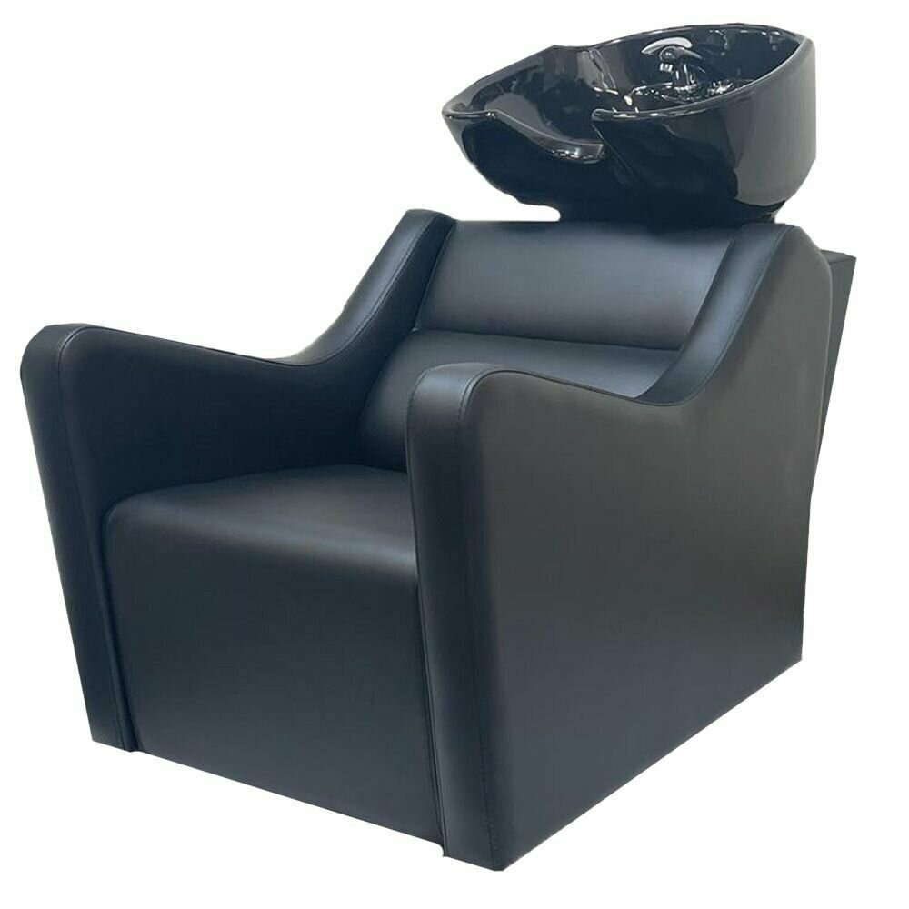 Парикмахерская мойка "Флора", черный цвет, черная глубокая раковина