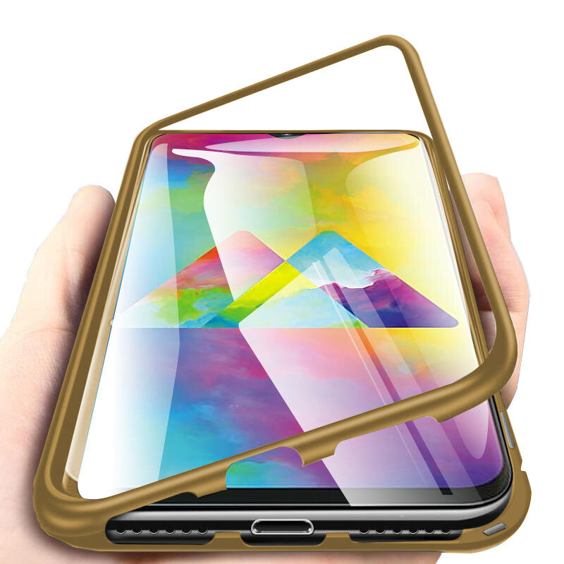 Магнитный чехол бампер MyPads «Vetro magnete» из закаленного стекла и металла для iPhone 7 4.7 / iPhone 8 / iPhone SE 2 (2020) / Apple iPhone SE3 2.