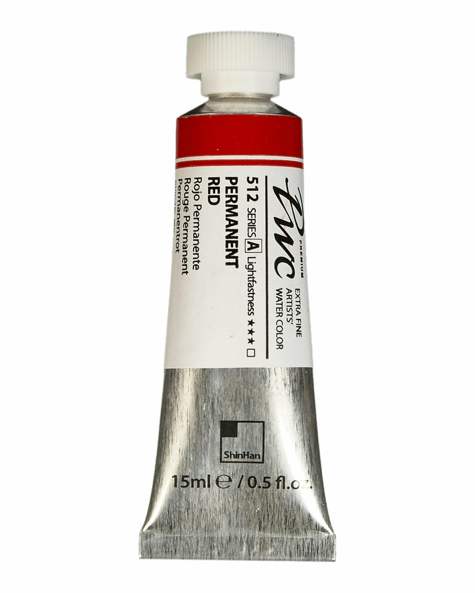 Краска акварельная ShinHan PWC туба 15мл №512 красный перманентный