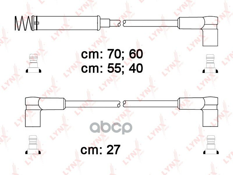 Провода высоковольтные OPEL Astra F 1.6 91> / Vectra A 1.6 88> LYNXauto арт. spc5908