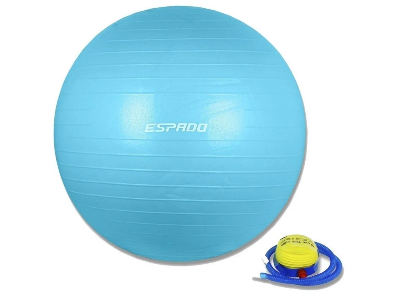 Мяч гимнастический ESPADO 65см, антивзрыв, голубой ES2111