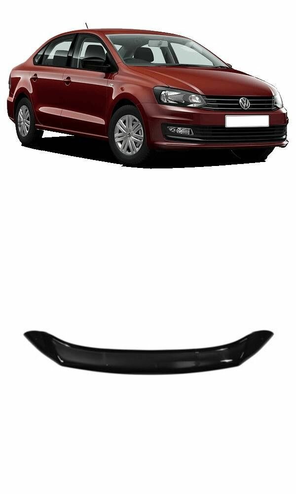Дефлектор капота VOLKSWAGEN Polo седан хэтчбек 2010-2015 (Евро)