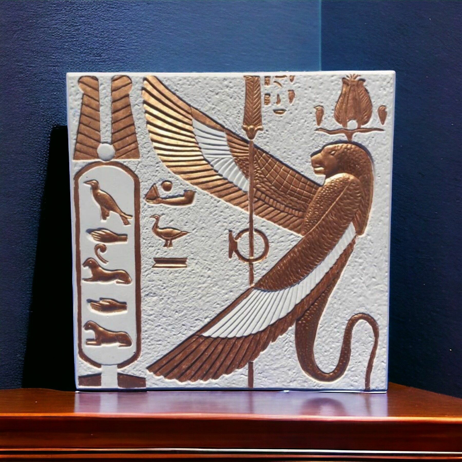 Панель 3D на стену Древний Египет Птица, панно . Декор для дома, офиса, для интерьера. Оформление пространства и дизайн помещений.