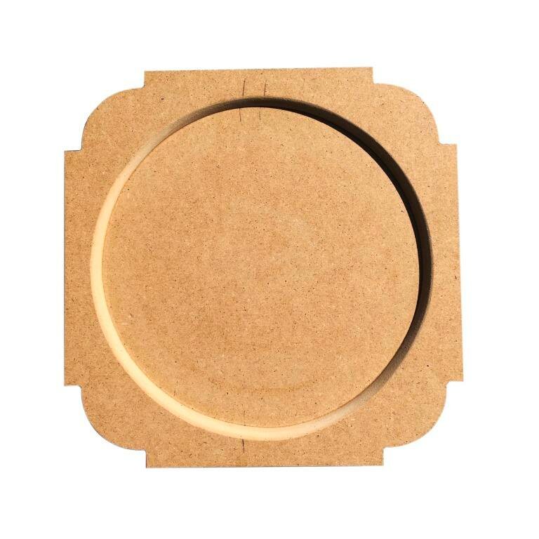 Поднос квадратный 250 мм тарелка заготовка из мдф для росписи и декупажа