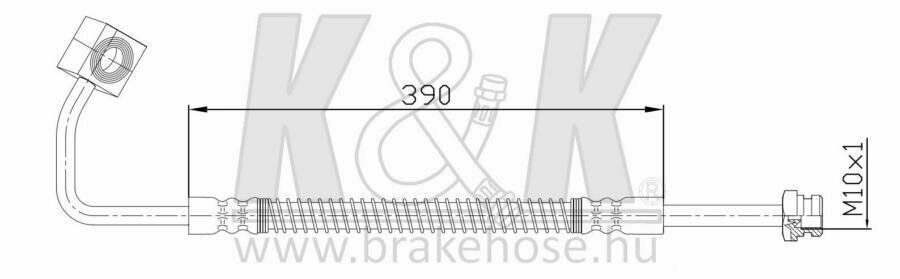 K&K FT1000 Шланг тормозной KIA Sportage (K00) 2.0 i 2.0 i 16V 00.96-.