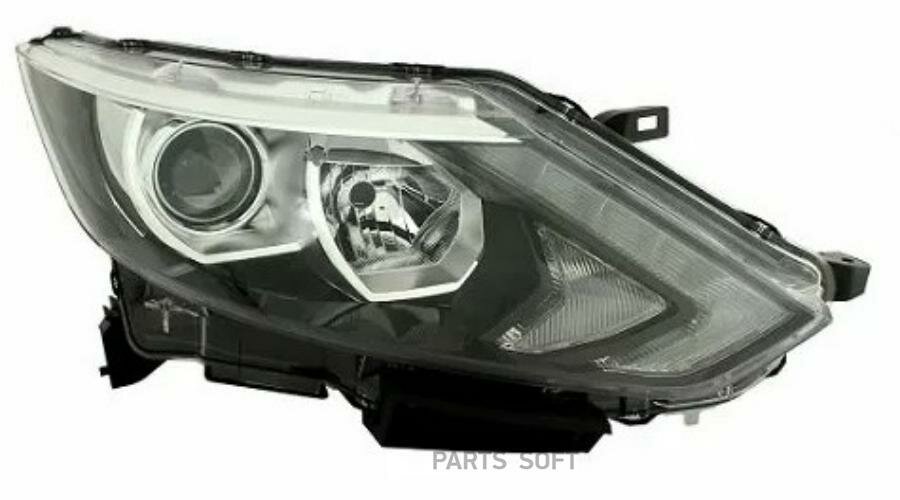 Фара Nissan Qashqai 17-22 (Справа/ Галоген/ ДХО/ под электрокорректор) DEPO 215-11AKR-LDEM2 | цена за 1 шт