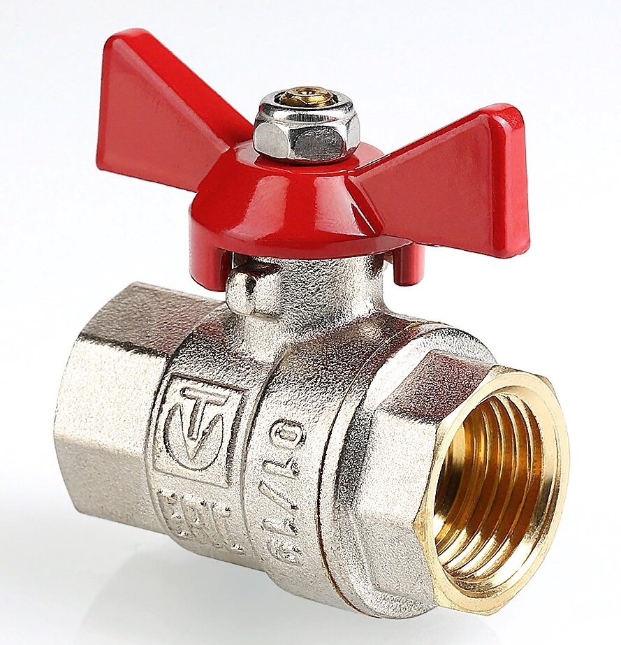 Кран вода VALTEC BASE 3/4 гайка-гайка-бабочка VT.217. N.05 ЛОТ 2 шт