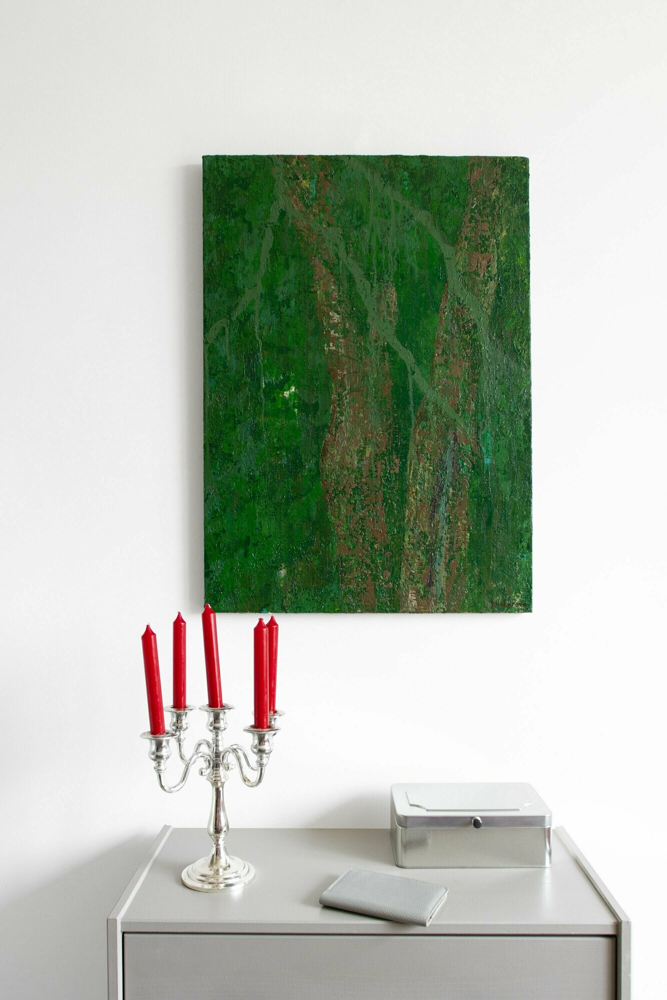 Авторская картина на холсте «Дуб», 70х50 см, акрил на льняном холсте, абстракция