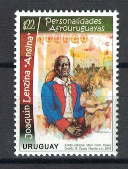 Почтовые марки Уругвай 2019г. "Хоакин Лензина Ансина" Военные MNH