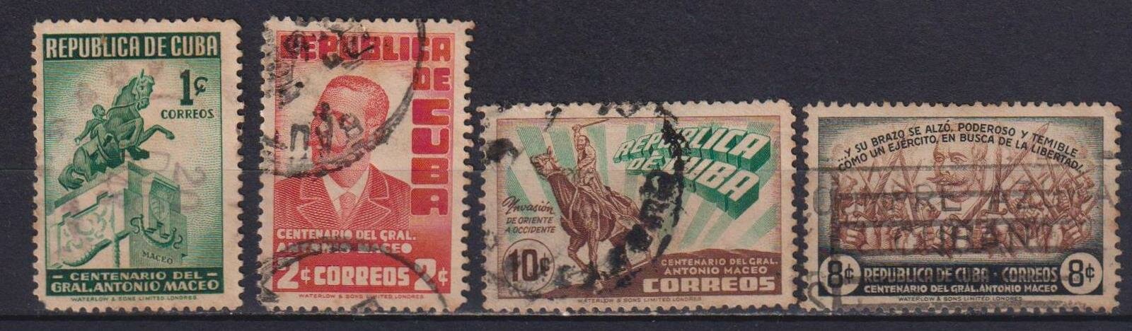 Почтовые марки Куба 1948г. "100-летие со дня рождения генерала Масео" Максимо Гомес U