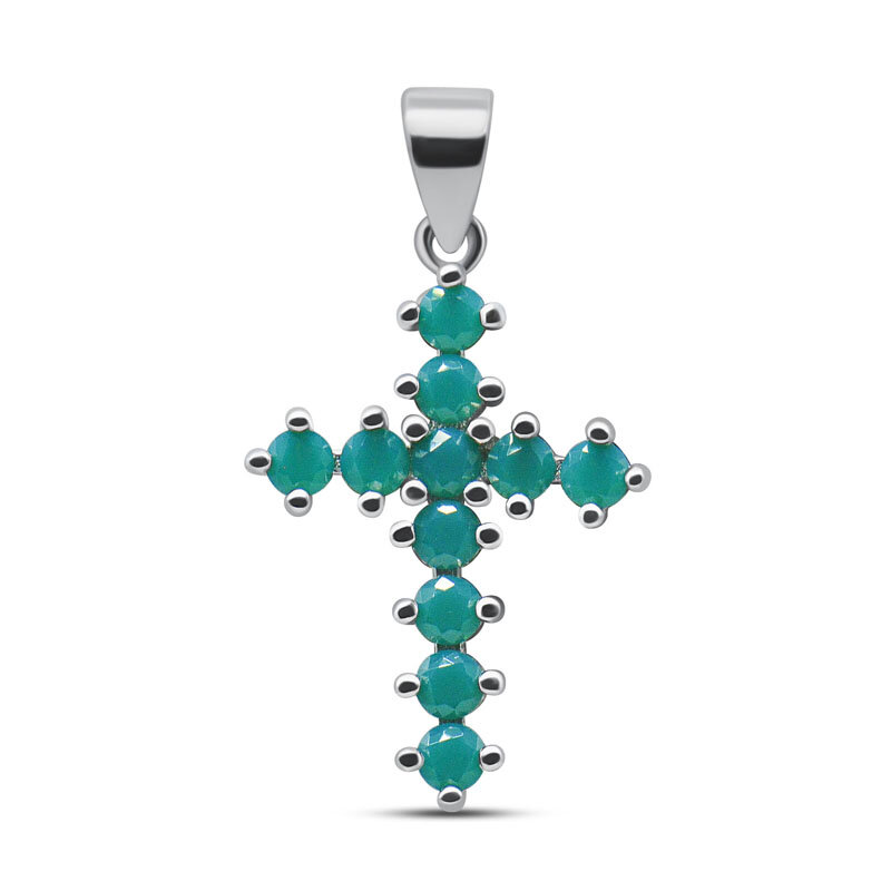 Подвеска, серебро, 925 проба, фианит