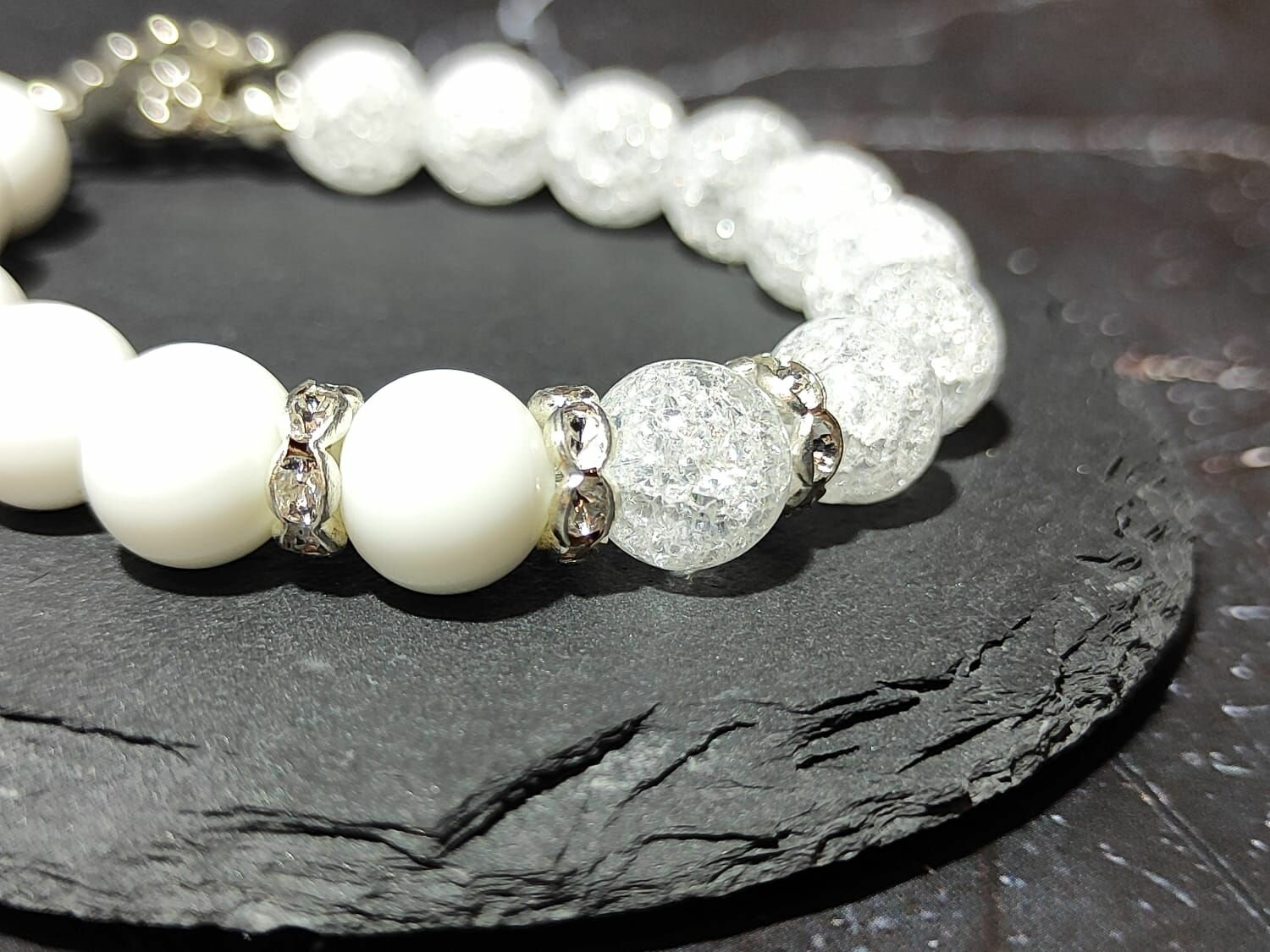 Браслет, кварц, агат