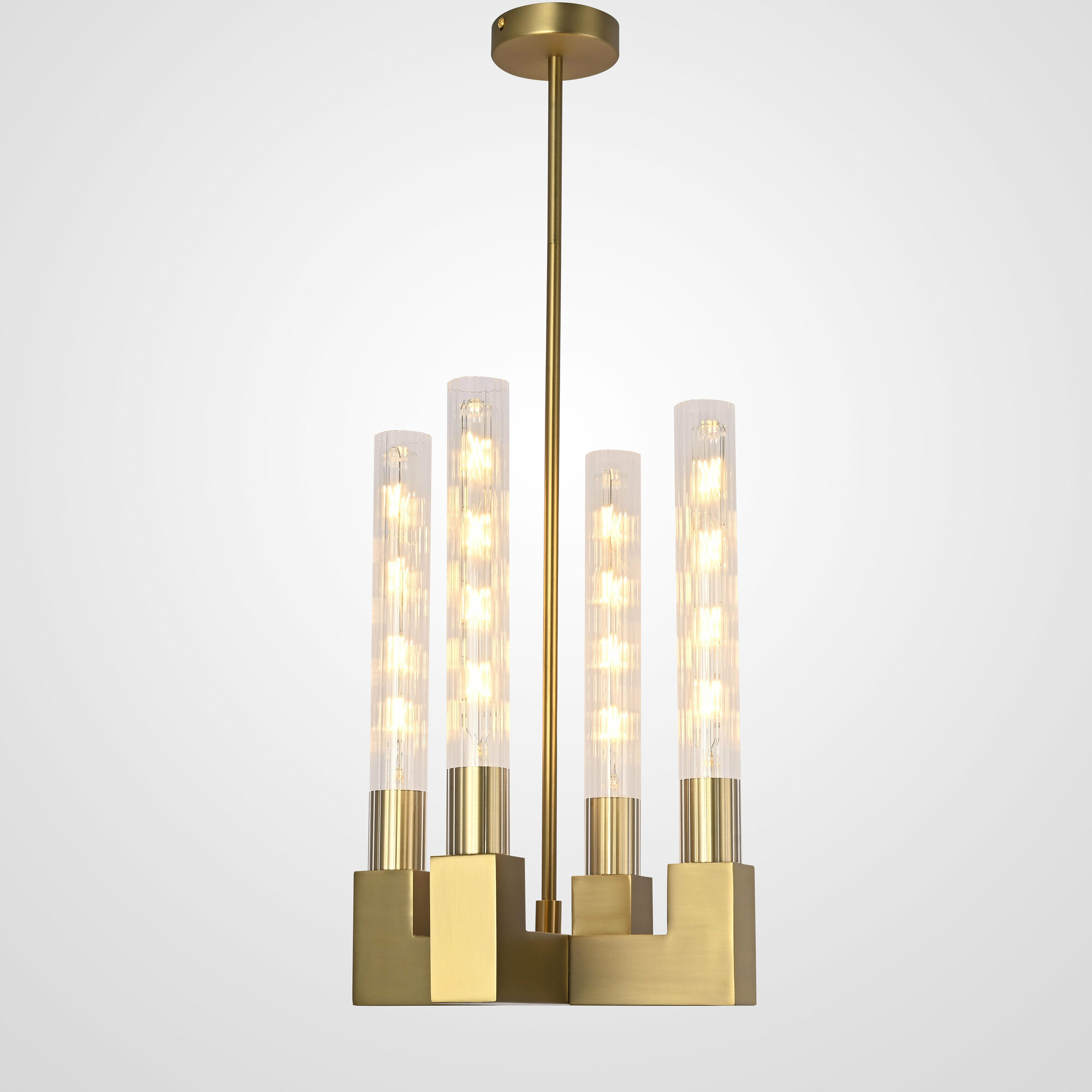 Люстра на штанге CANELLE Pendant lamp 4 Modern Brass