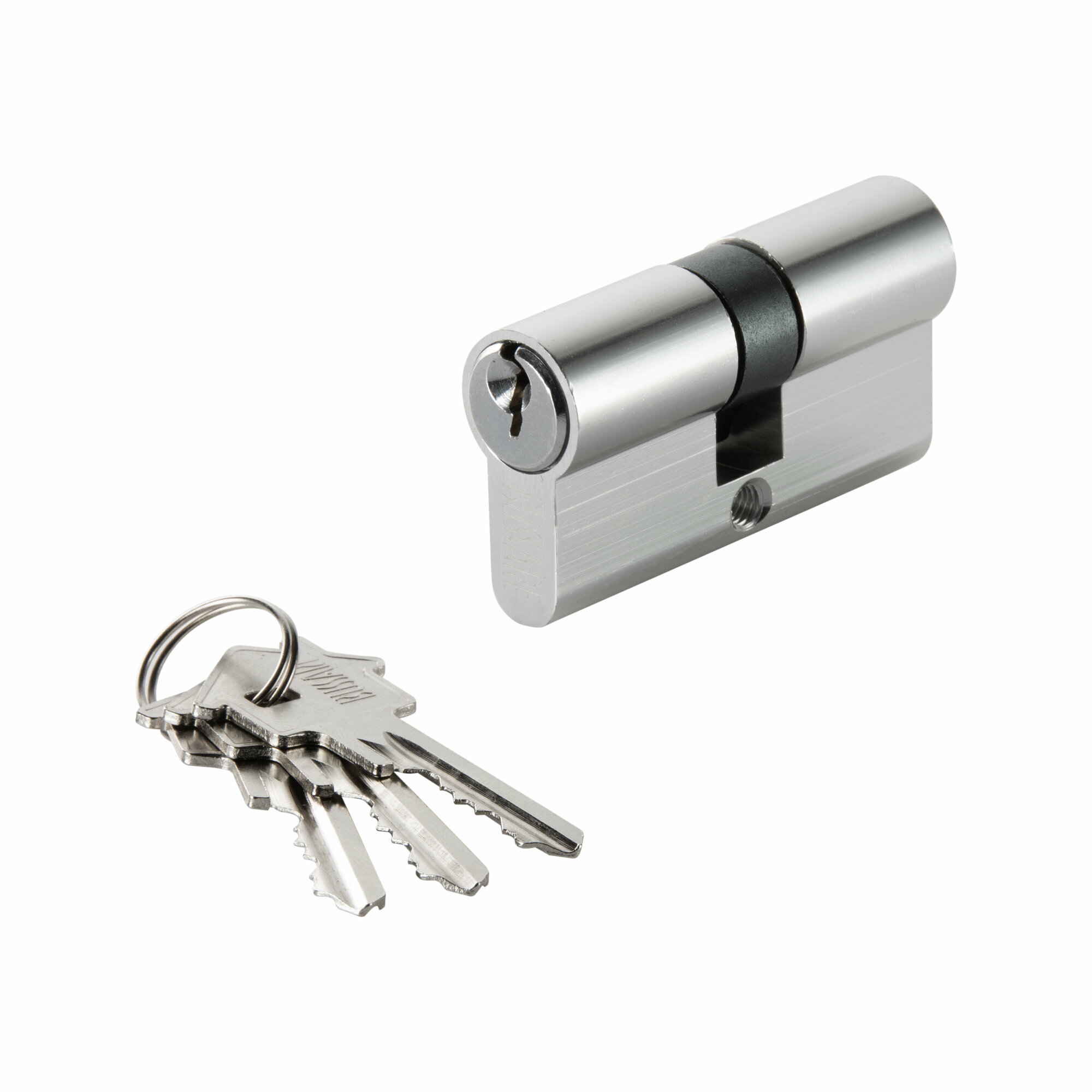 Цилиндр ключ-ключ BUSSARE CYL 3-60 CHROME, хромированный, для межкомнатных дверей