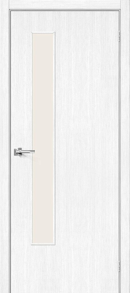 Дверь Браво-9 / Цвет Snow Melinga / Стекло Magic Fog / Двери Браво