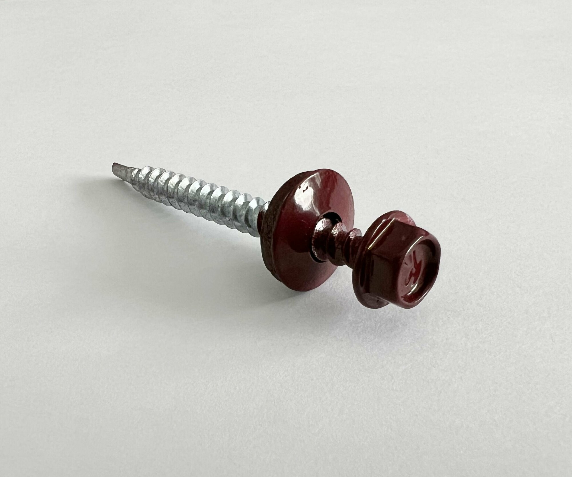 Комплект Саморез кровельный 4,8*35 RAL 3005, 100 шт.